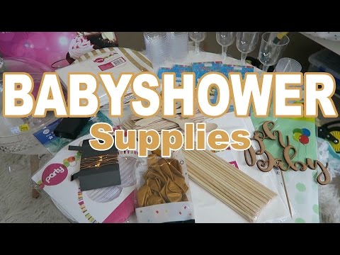 Baby shower supplies | Summer theme - Gold, white & Mint green