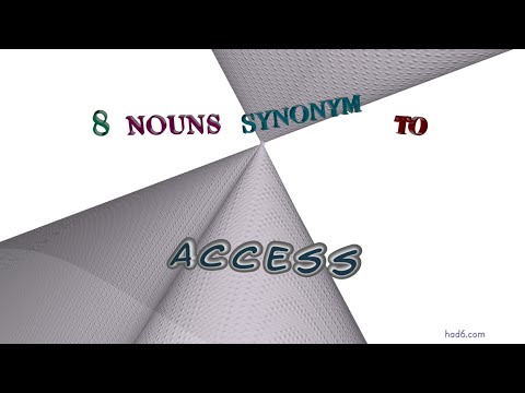 access - 13 nouns which are synonym to access (sentence examples)