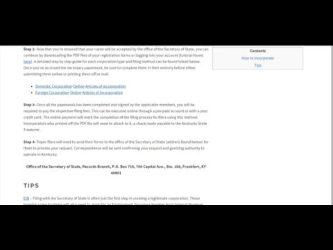 How to Start a Corporation in Kentucky | CA Secretary of State