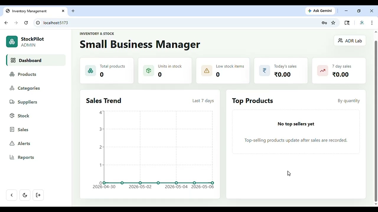 Inventory & Stock Management System Using Java Spring Boot + React | Final Year Project