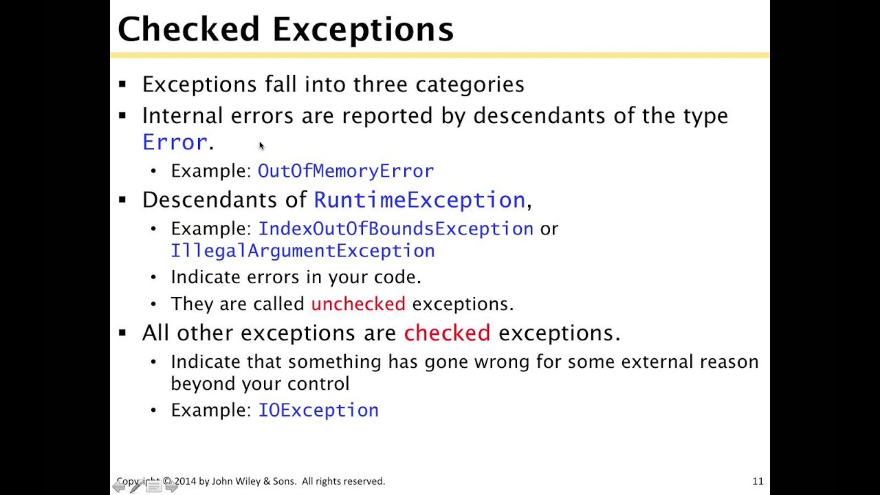 Chapter 11 Part 1 - Exception