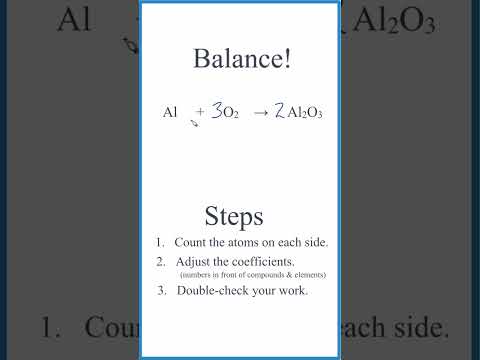 How to Balance Al + O2 → Al2O3