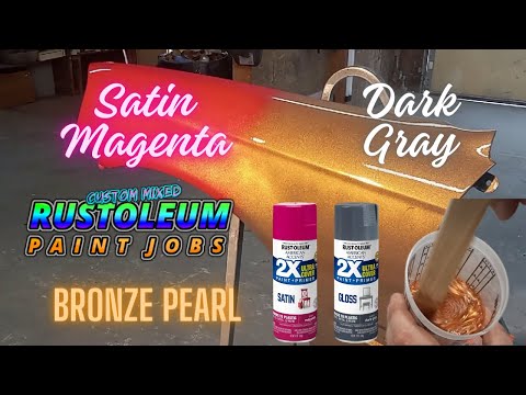 RUSTOLEUM PAINT JOBS MAGENTA AND DARK GRAY WITH A BRONZE PEARL