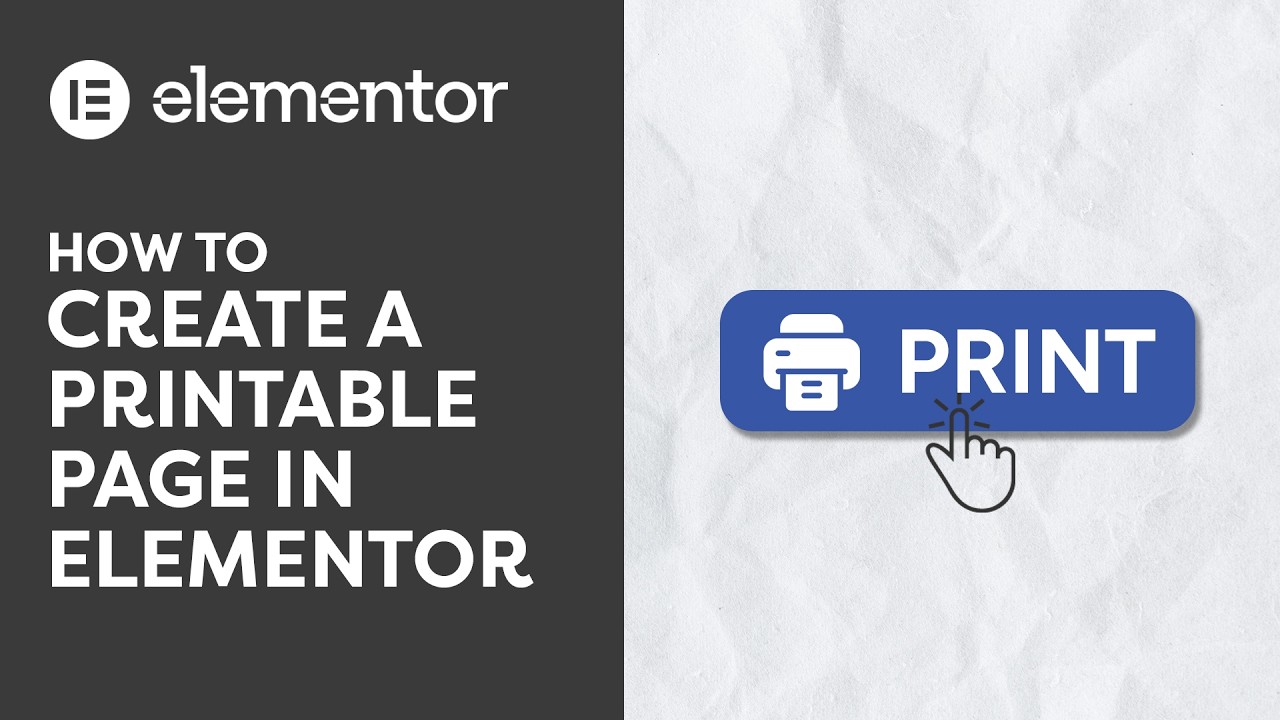 How to Add a Print Button in Elementor (No Plugin)