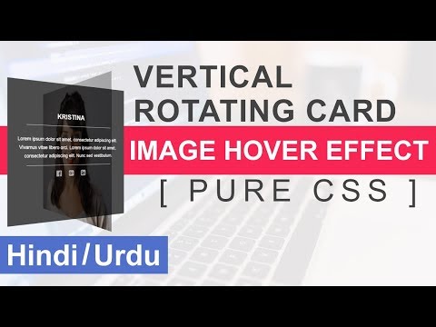 Learn CSS Image Hover effect with Vertical Rotating Card Hindi Urdu - Mind Luster