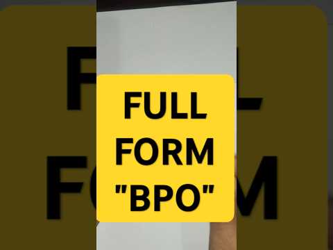 BPO FULL FORM ? What is the full form of BPO #bpo #shorts