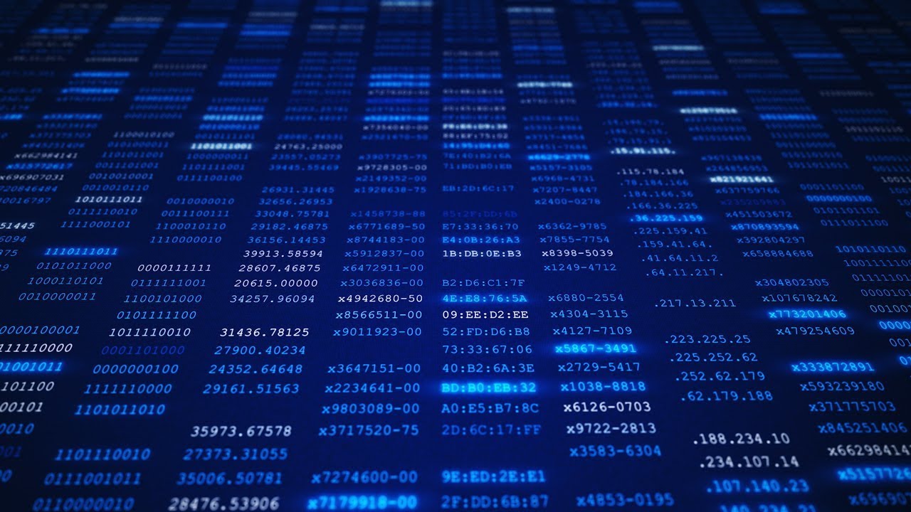 4K Digital Computer Data Security Screen Closeup