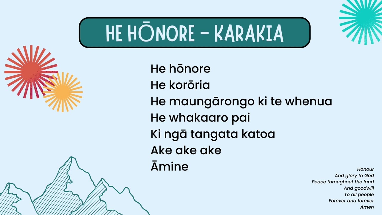 He Hōnore - Karakia (Short version)