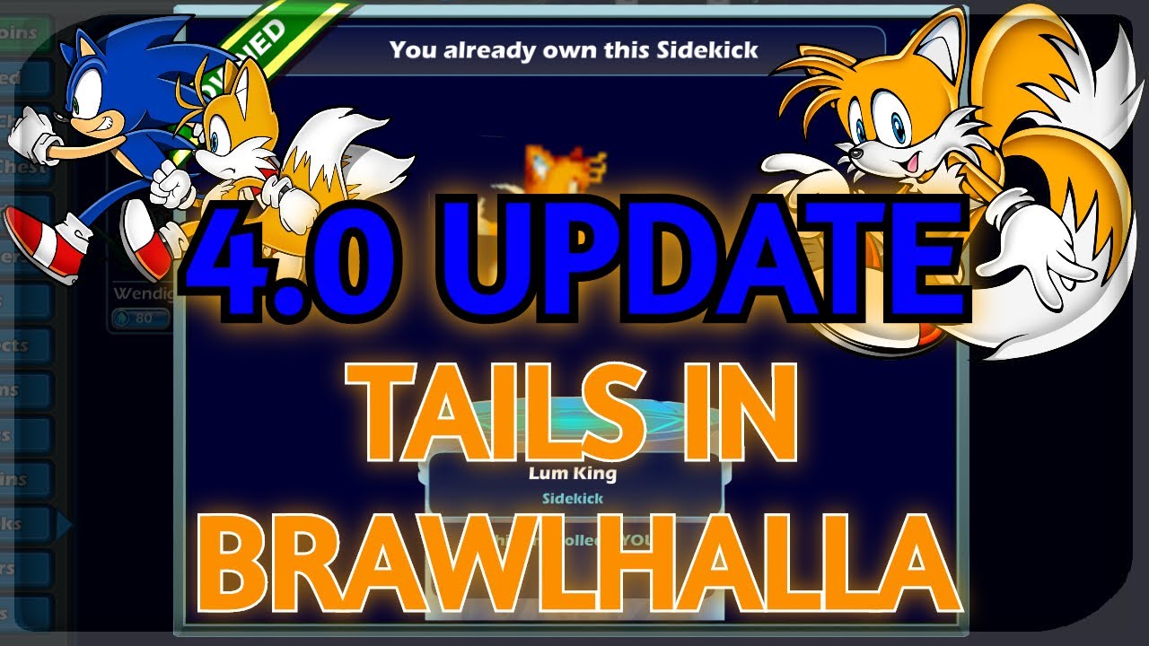 (4.0 MOD UPDATE) Tails Sidekick Mod for Brawlhalla || By Gizzm0