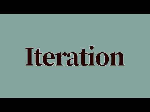 Iteration Meaning and Definition