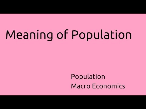 Meaning of Population | Population | CA CPT | CS & CMA Foundation | Class 11 | Class 12