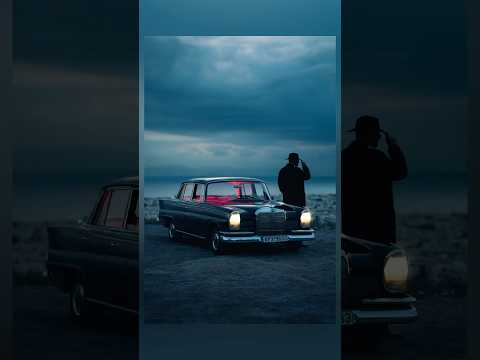 When blue hour meets cinematic light丨ZHIYUN C100 #cinematic #photography #lighting #vintagecars