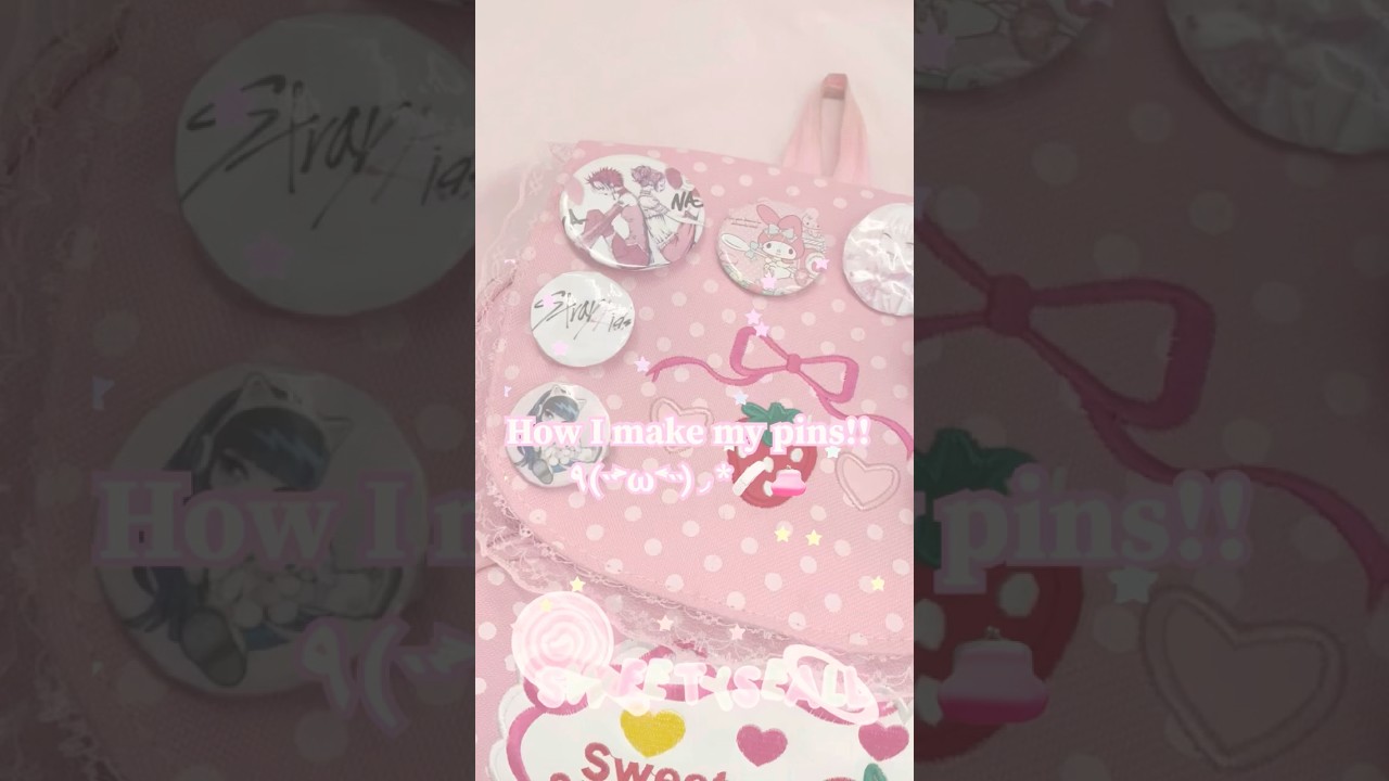 How to make pins! ☆ #cutecore #craft #diy #sanrio #kawaii #shorts #cute #anime