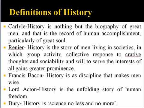 Definitions of History