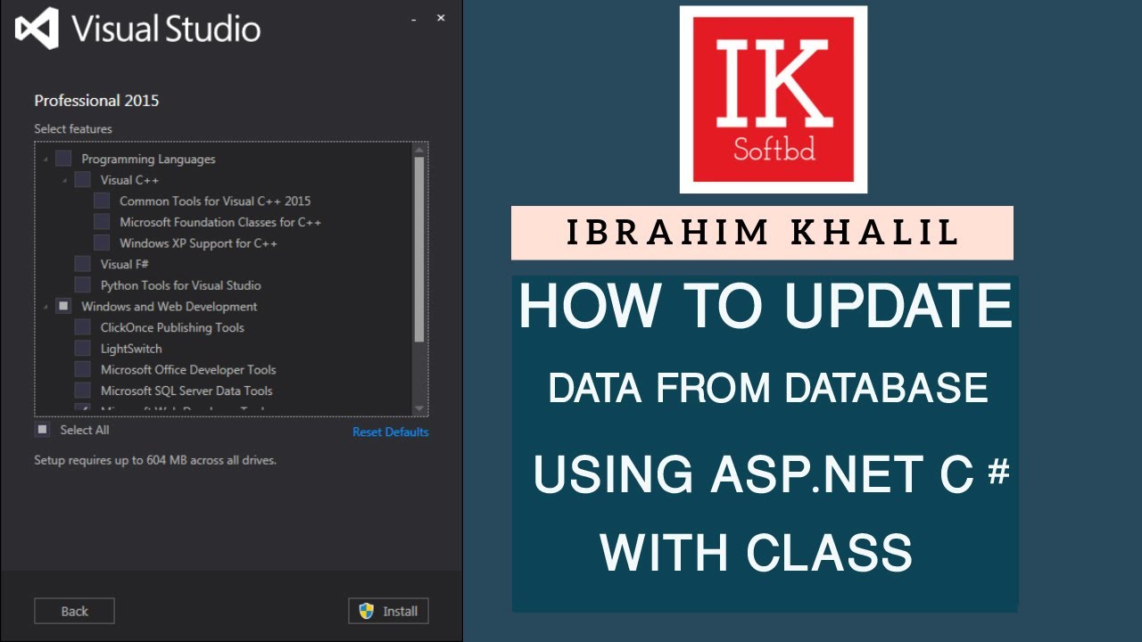 UPDATE DATA FROM SQL DATABASE IN ASP.NET C#(IK SOFTBD)