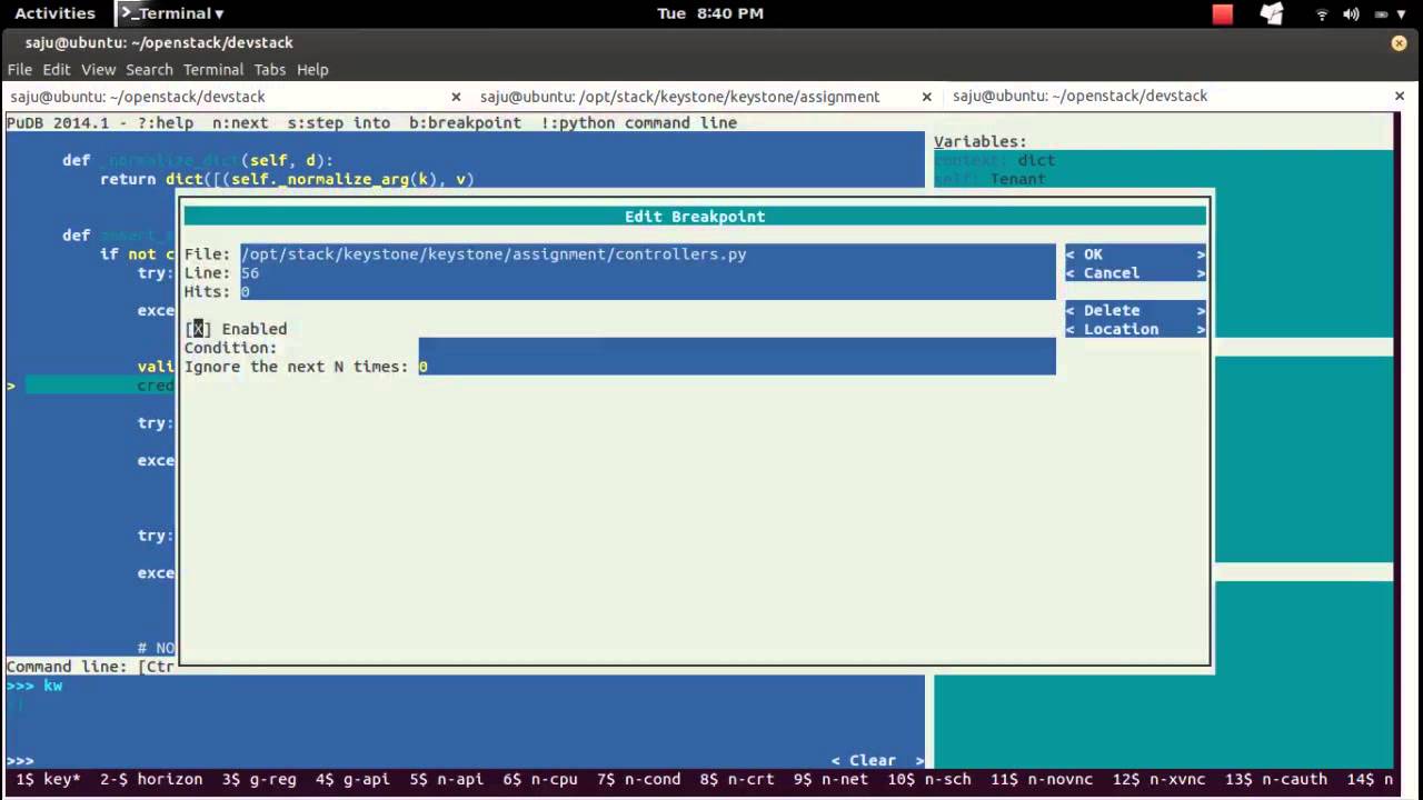 Debugging your Python Applications with pudb