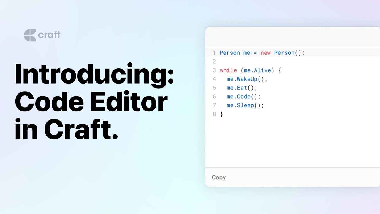 Introducing the Code Editor in Craft