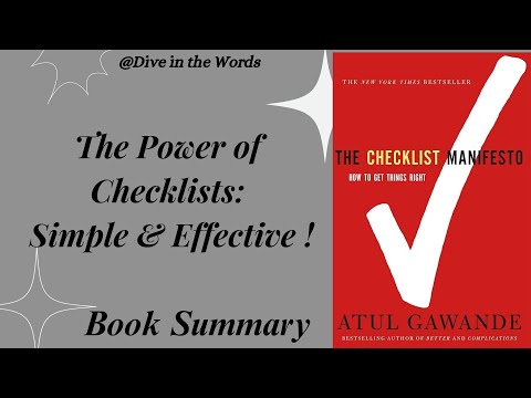 The Checklist Manifesto by Atul Gawande #motivation #booksummary #bookreview #trending #productivity