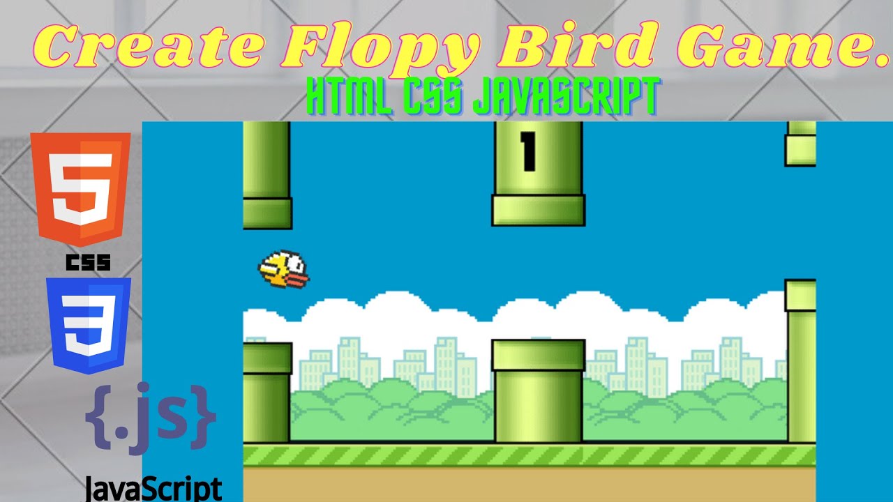 Create Flappy Bird Game  With JavaScript & HTML | source Code | JavaScript Project For Beginners