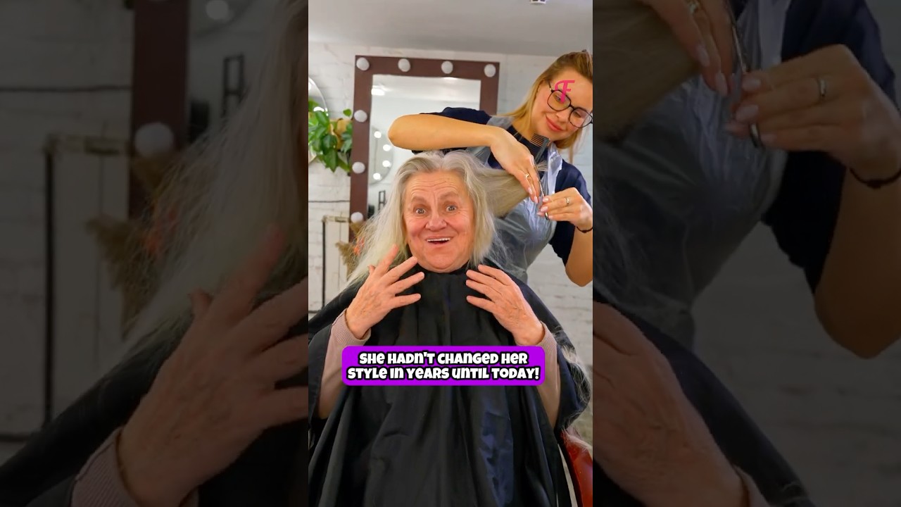 Watch This MAGICAL Hair Makeover After 30 Years Without Change! #shorts