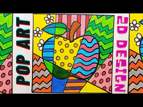 HOW TO DRAW POP ART APPLE🍎|| 2D DESIGN