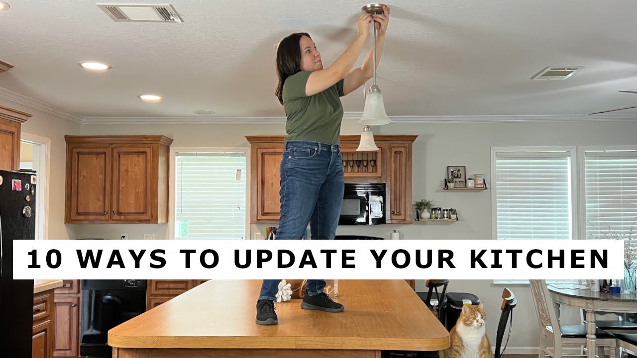Update Your Kitchen on a BUDGET | No Reno or Painting Cabinets