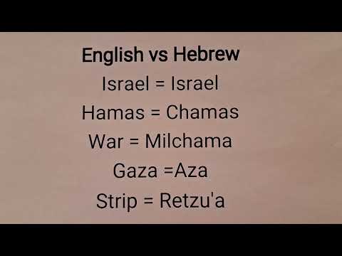 How to pronounce and say in Hebrew words that are related to Israel – Hamas War – Part 1