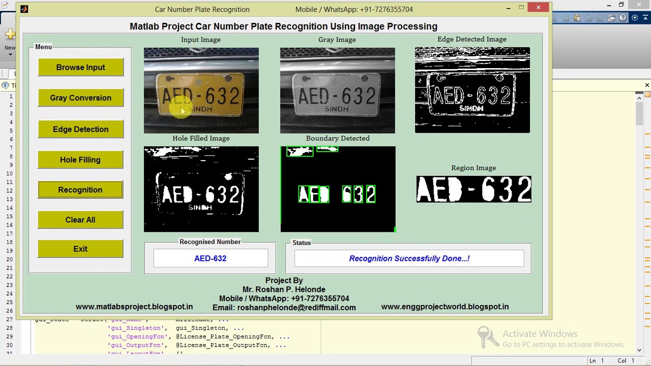 Car Number / License Plate Recognition Using Image Processing Matlab Project Source Code