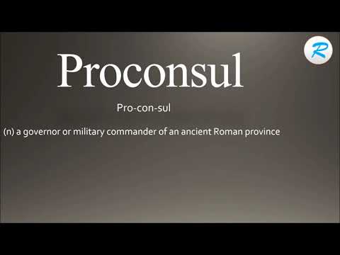 How to pronounce Proconsul