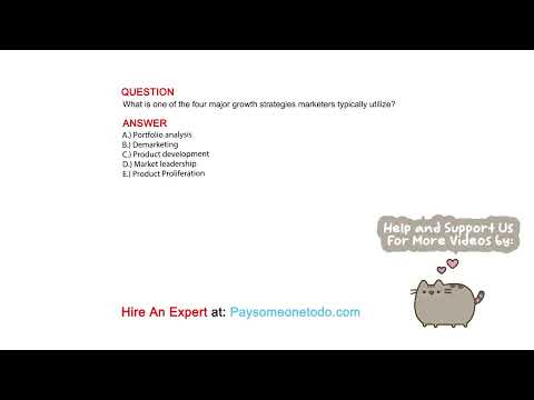 What is one of the four major growth strategies marketers typically utilize?
