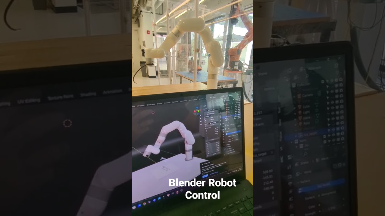 testing a new addon for #blender3d for #robot toolpathing and simulation