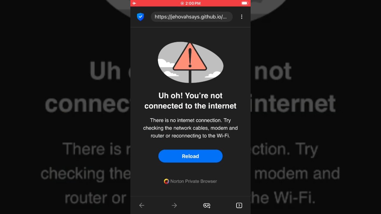 This is to show my webpage still works offline