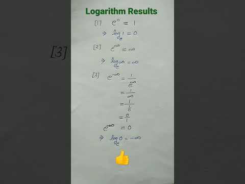 Math's Logarithm Results || e to the Power Values || # shorts
