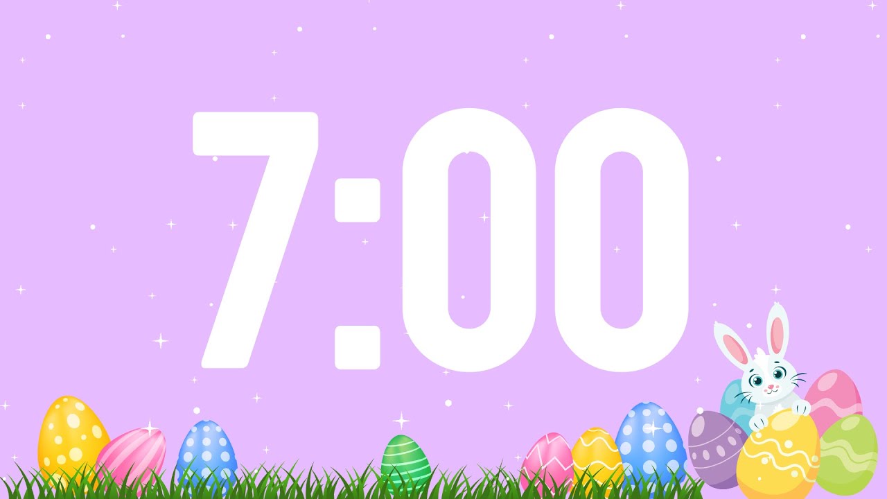 Easter 7 Minute Timer | Classroom Timer | Bunny Timer | Spring Countdown | Easter Egg Countdown