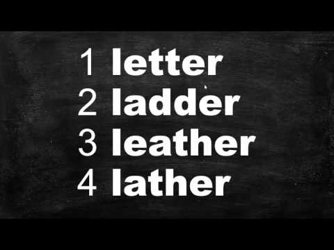htp | letter, ladder, leather, lather