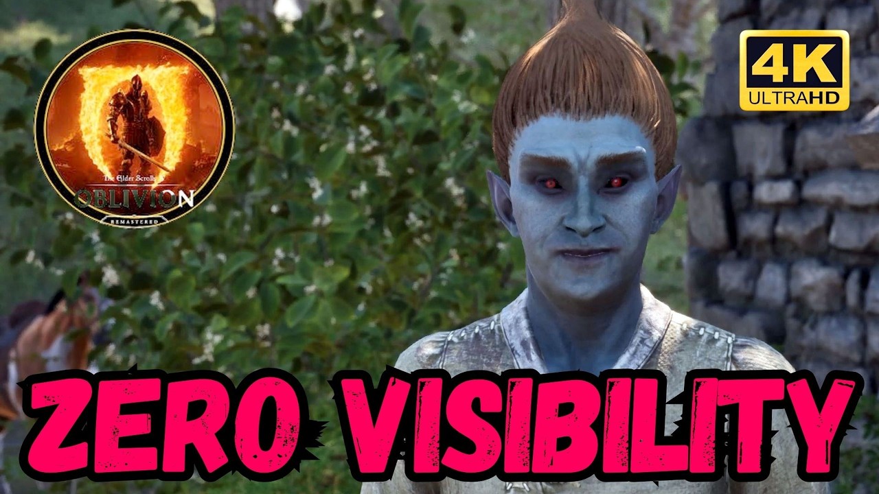 Oblivion Remastered | Zero Visibility Walkthrough | 4K 60FPS 👀🗡️ #oblivion #elderscrolls