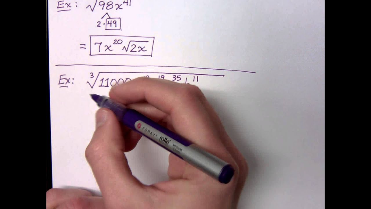 Simplifying Radical Expressions - Part 9
