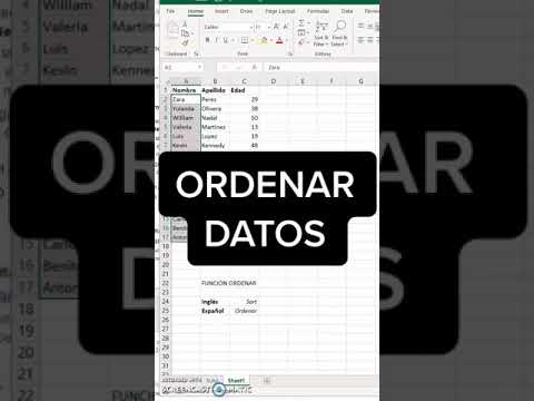 Como ordenar datos de Nombre, Apellido y Edad en Excel