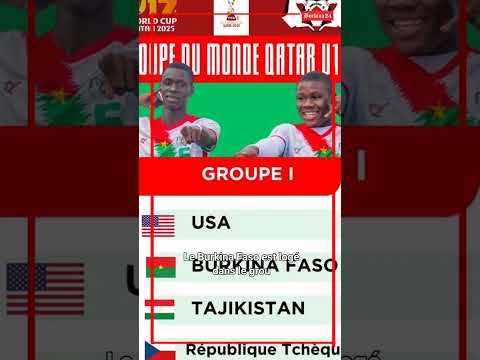 Coupe du monde U17 : Le Burkina Faso logé dans le groupe 1