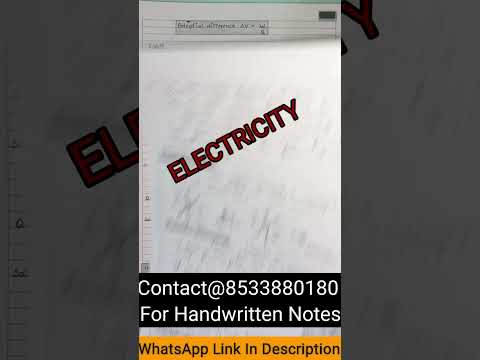 Electricity Handwritten Notes pdf class 10th Science Handwritten Notes Chapter-12 physics science