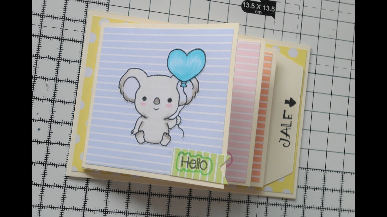 DIY: Die-free waterfall card/ idea/ easy/ gift/ cardmaking/ surprise/ how to make a card