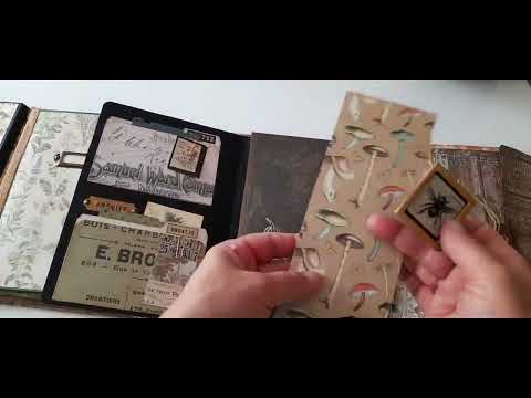 Botanical Herbal Mood lapbook junk Journal (using Tim Holtz supplies & paper)