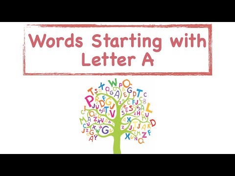 Words Starting With A - Learn Words that Start with A Sound with spellings || Preschool Learning ||
