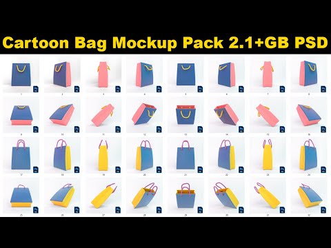 How To Design Cartoon Bag Mockup In Photoshop |Shopping Bag Mockup PSD|