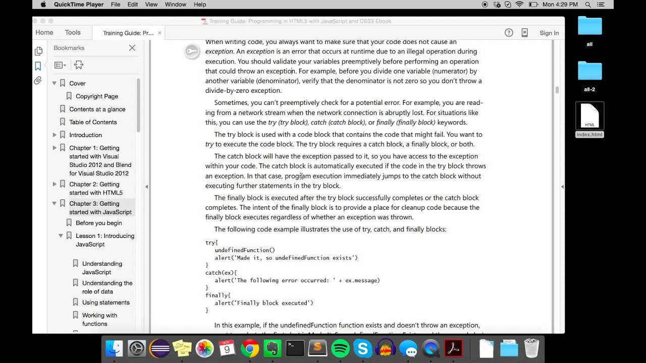 Handling Errors: Try, Catch, and Finally blocks (JavaScript)