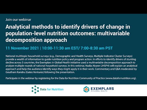 Analytical Methods to Identify Drivers of Change in Population-Level Nutrition Outcomes