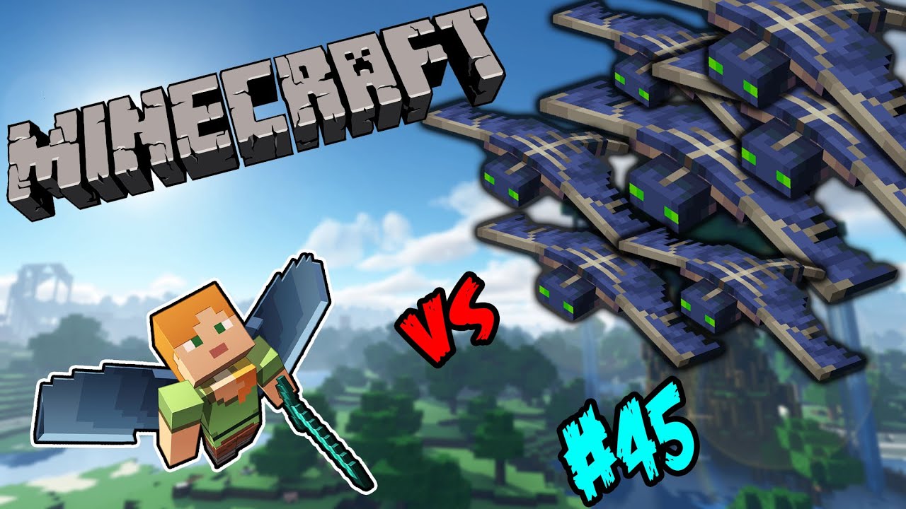 Fighting Phantoms Using Elytra In Minecraft | Minecraft #45