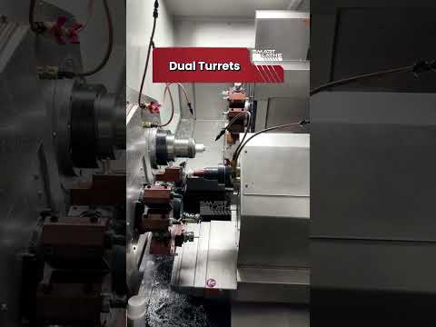 DS-4636DY Dual Spindles & Turrets, Infinite Possibilities for CNC Efficiency. #DualSpindleDualTurret