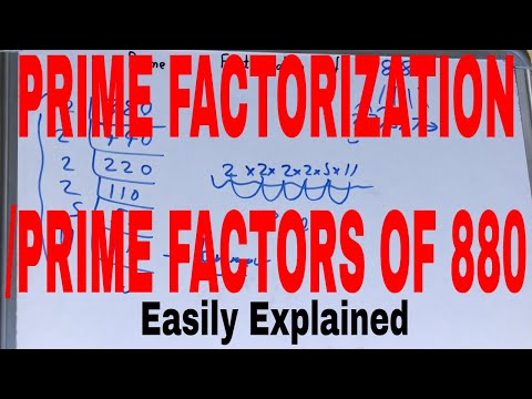Prime factorization of 880|Prime factors of 880|Write prime factorization of 880|880 prime factors