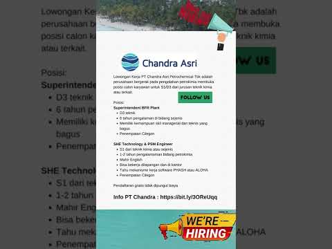 Lowongan Kerja PT Chandra Asri Petrochemical Terbaru Desember 2022